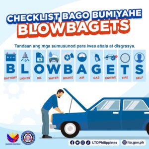 What is the “BLOWBAGETS” Safety Checklist for Drivers? | LTO Portal